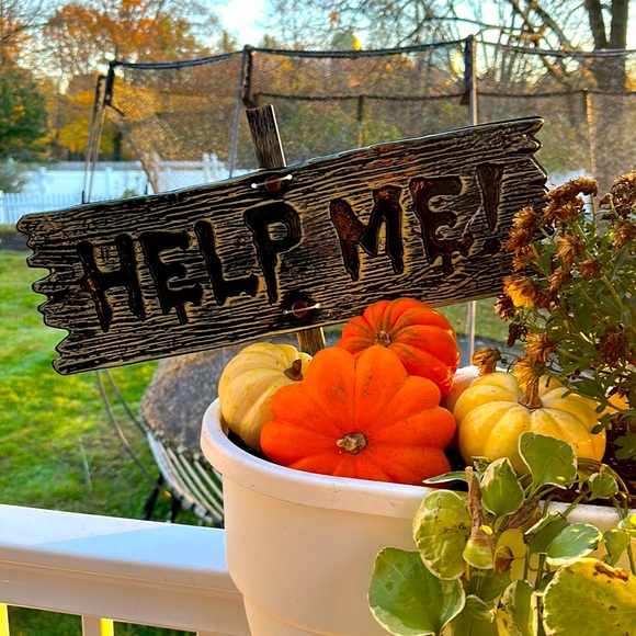 Holiday | Halloween Garden Sign Help Me | Poshmark
